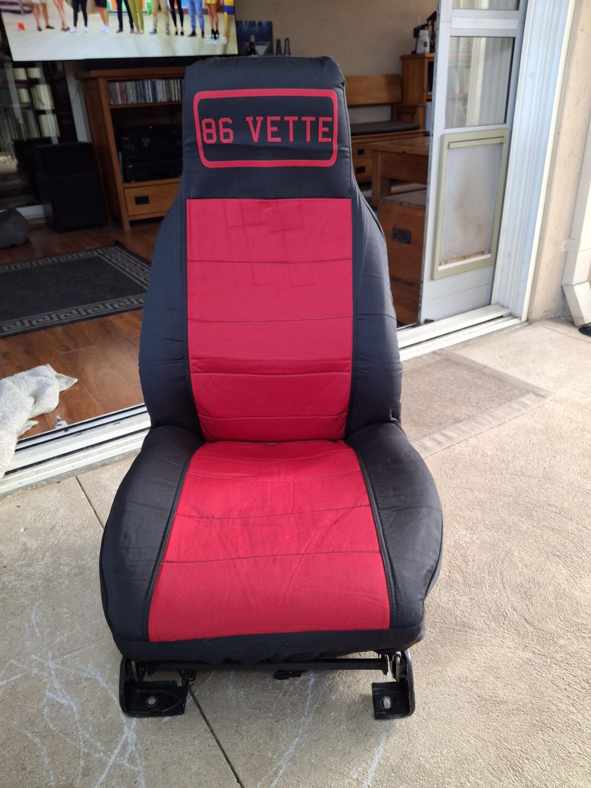 2-Tone Car Seat Covers: Black and Red - Semi-custom Fit - Front - Will ...