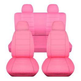 Solid Car Seat Covers w 4 (2 Front + 2 Rear) Headrest Covers: Sweet ...