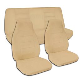 Solid Color Car Seat Covers: Tan - Semi-custom Fit - Full Set - Will ...