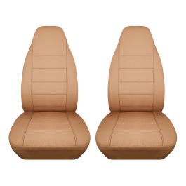 Solid Car Seat Covers: Tan - Semi-custom Fit - Front - Will Make Fit ...