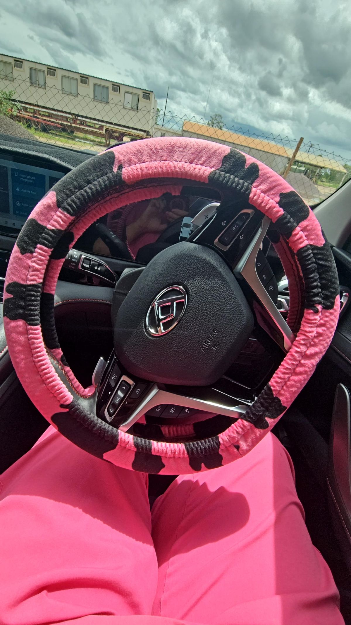Custom Personalized Steering Wheel Cover with Name/Text and Logo/Design